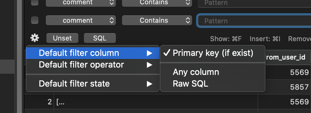 Feature request: Advanced filter default column 'Any Column' · Issue #2207 · TablePlus/TablePlus ...