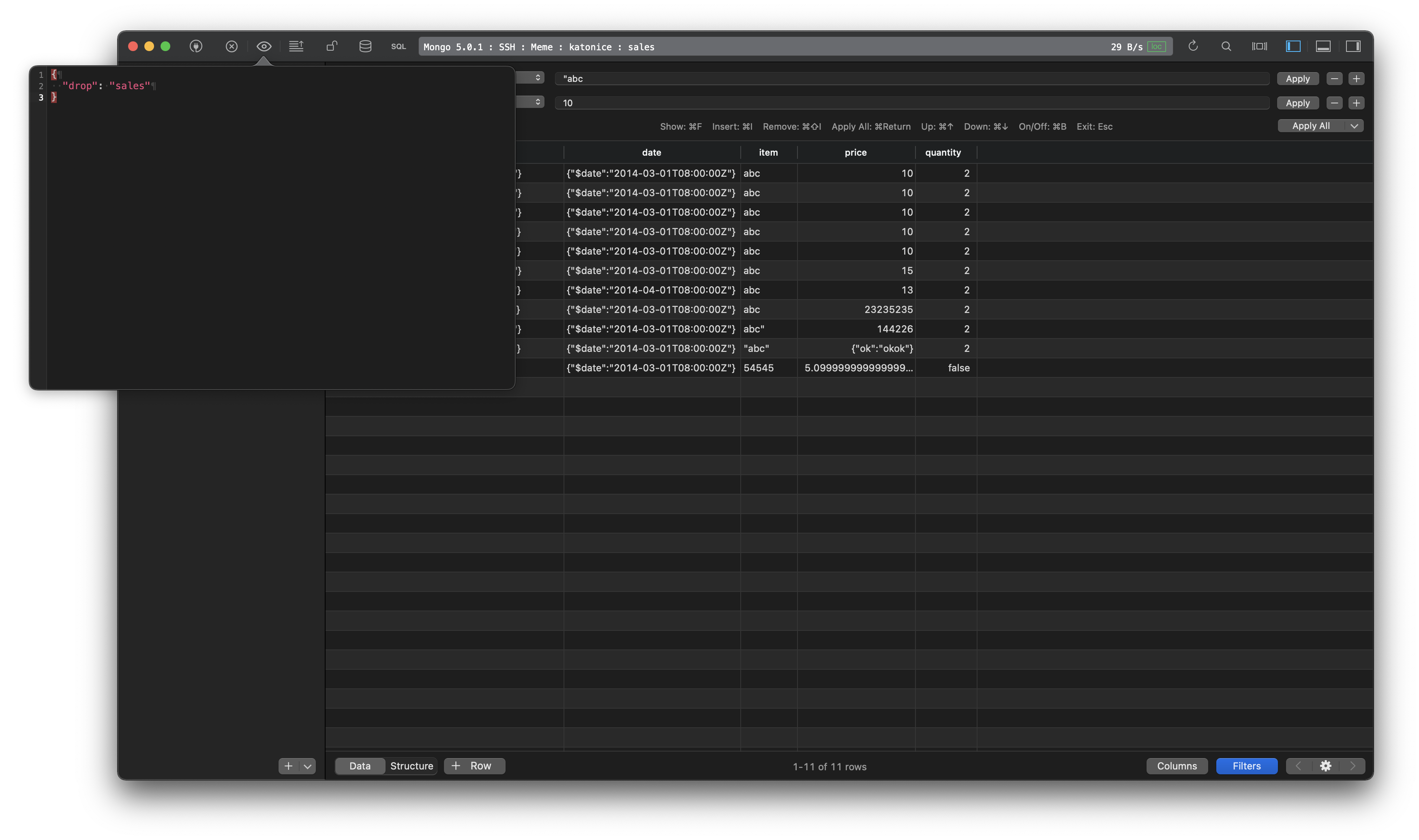 Unable to delete collection in MonogoDB · Issue #1287 · TablePlus/TablePlus · GitHub