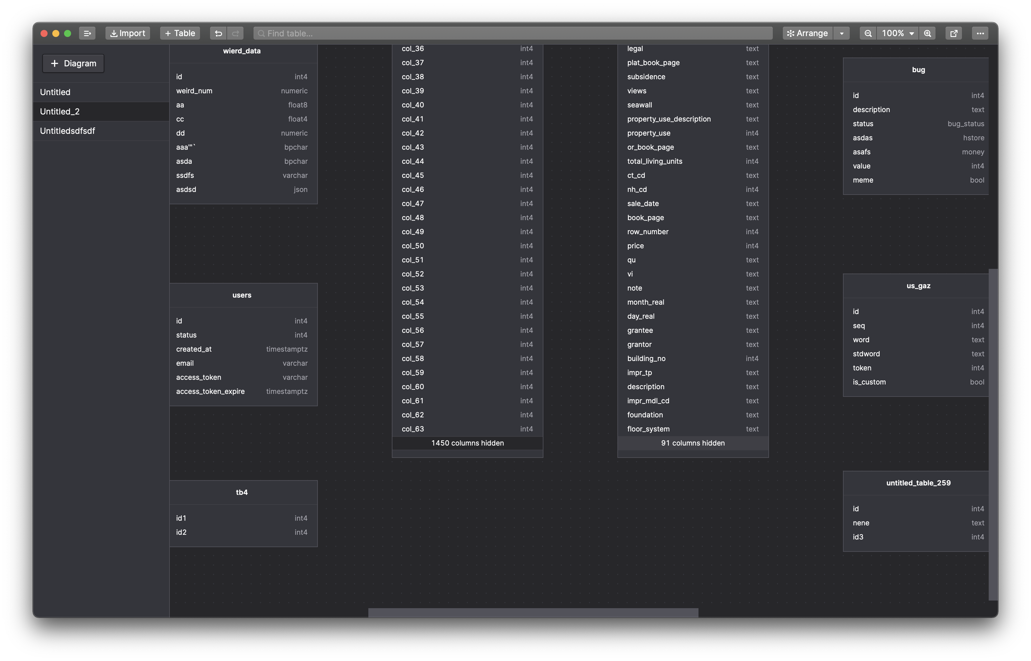 Diagram : Collapse columns and Arrange do nothing · Issue #2493 ...