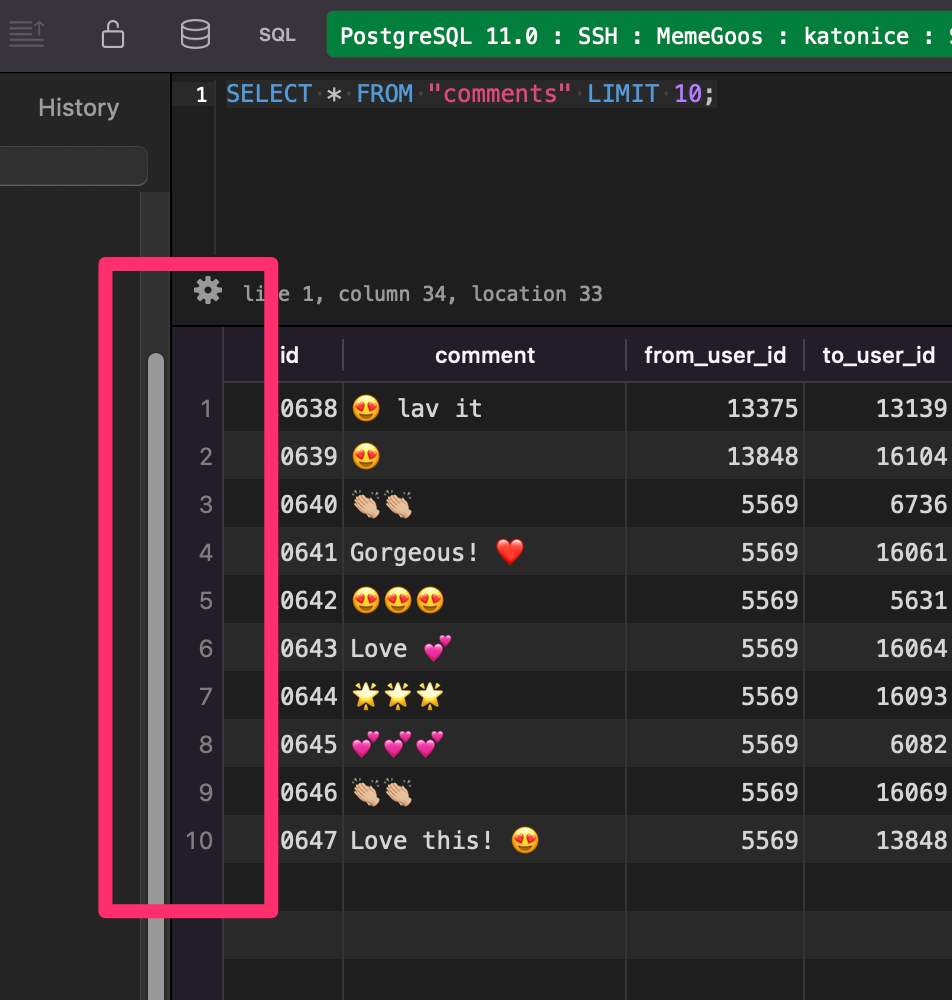 功能需求:需要在查询数据显示,前面增加上行号 · Issue 2726 · Tableplus Tableplus · Github