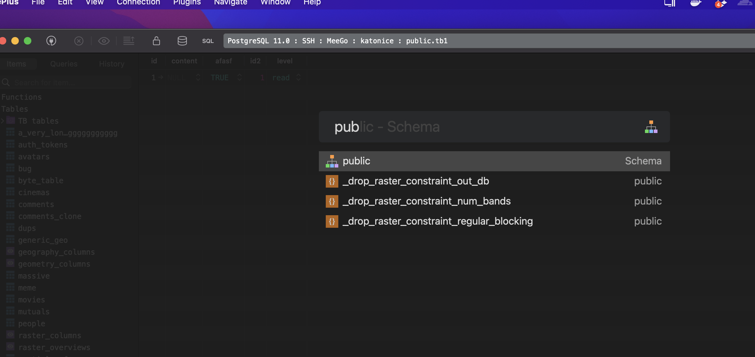 Navigation bar for all databases, schemas & objects · Issue #560 · TablePlus/TablePlus-Windows ...