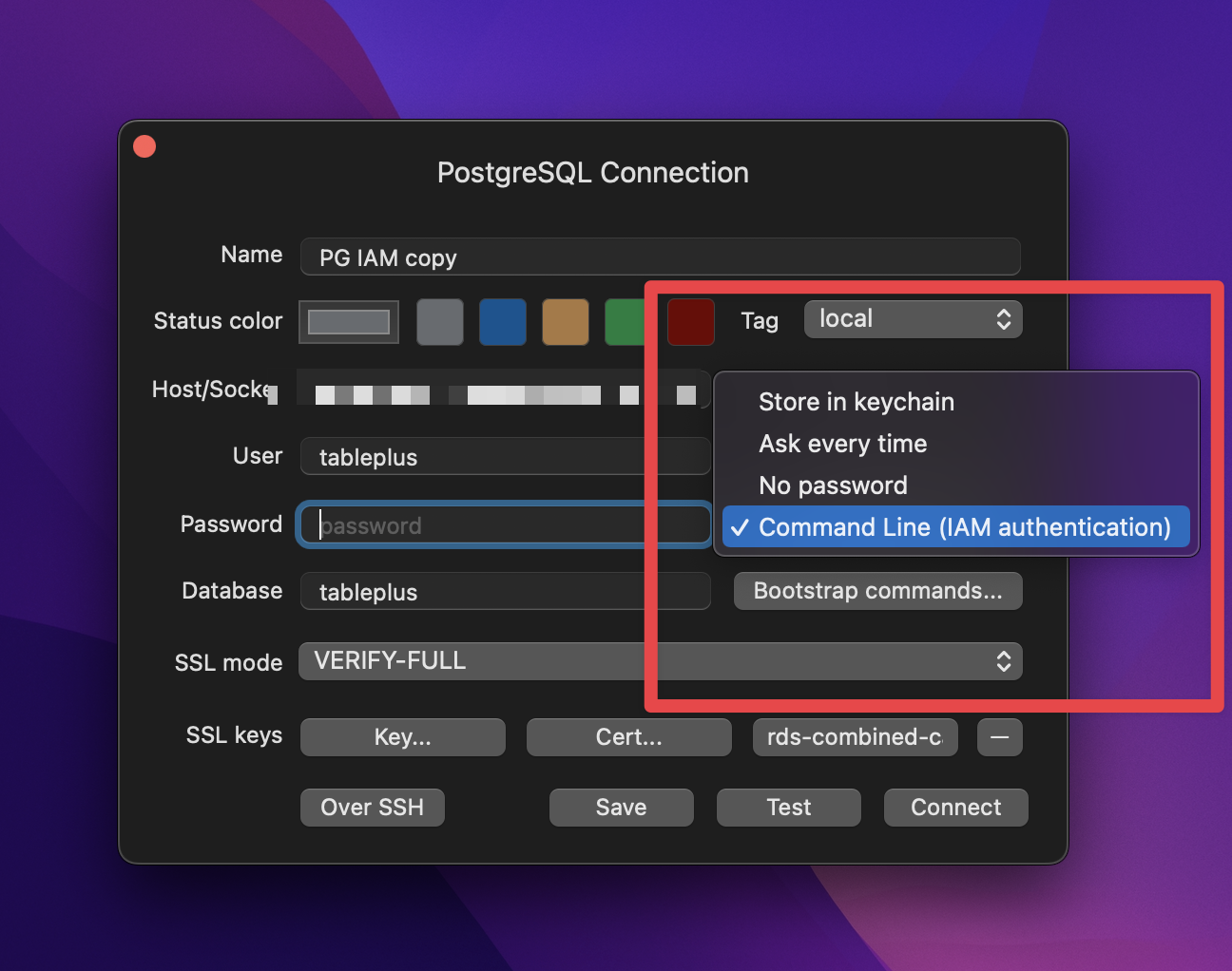 Tableplus, AWS ssm bastion, and IAM authentication · Issue #2531 · TablePlus/TablePlus · GitHub