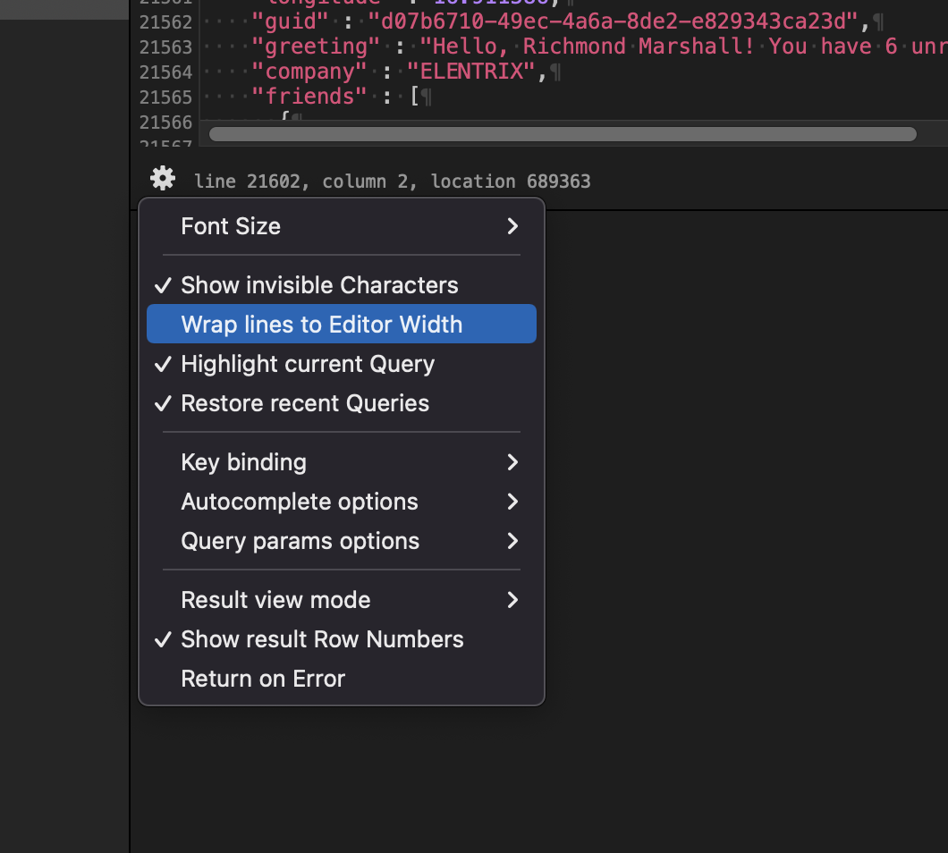 [Feature Request] - Add option for line wrapping in sql editor. · Issue #2836 · TablePlus ...