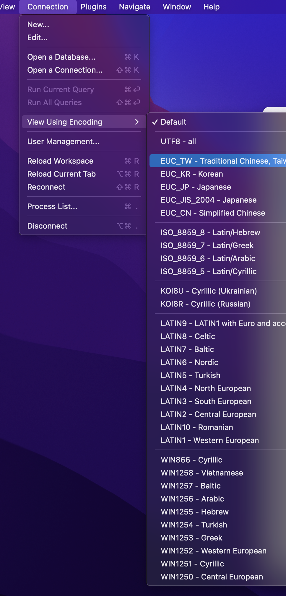 [Feature request] Ability to set connection encoding · Issue #576 · TablePlus/TablePlus-Windows ...