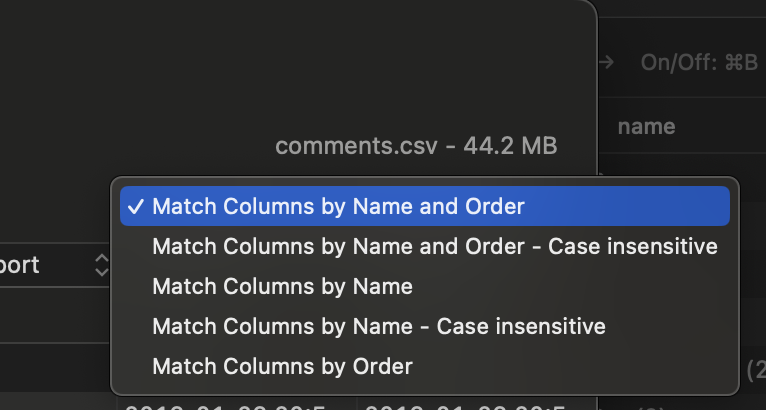Feature Request: CSV Import Pre-select Columns · Issue #2946 · TablePlus/TablePlus · GitHub