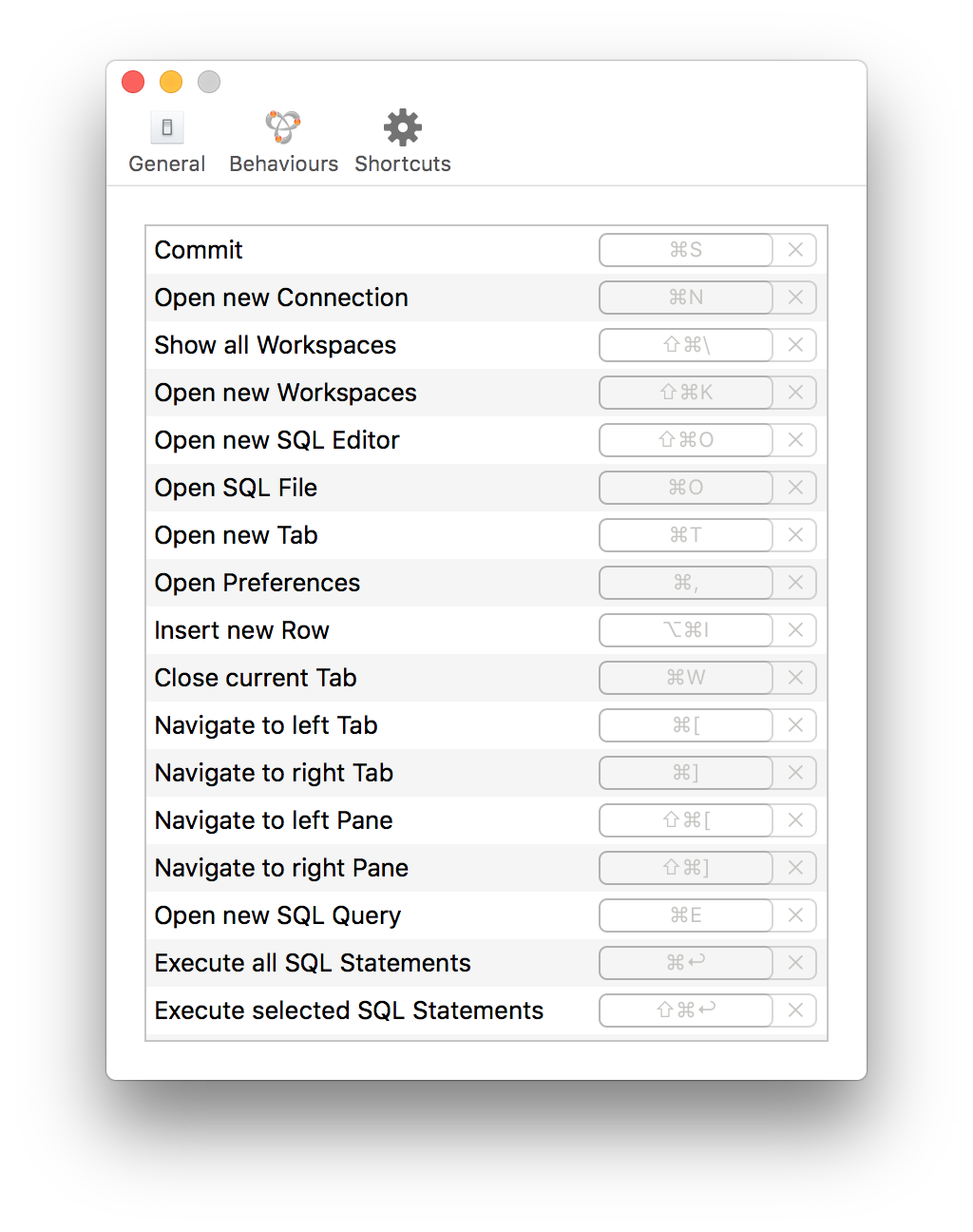 Ability to Modify / Remove Keyboard shortcuts · Issue #214 · TablePlus/TablePlus · GitHub