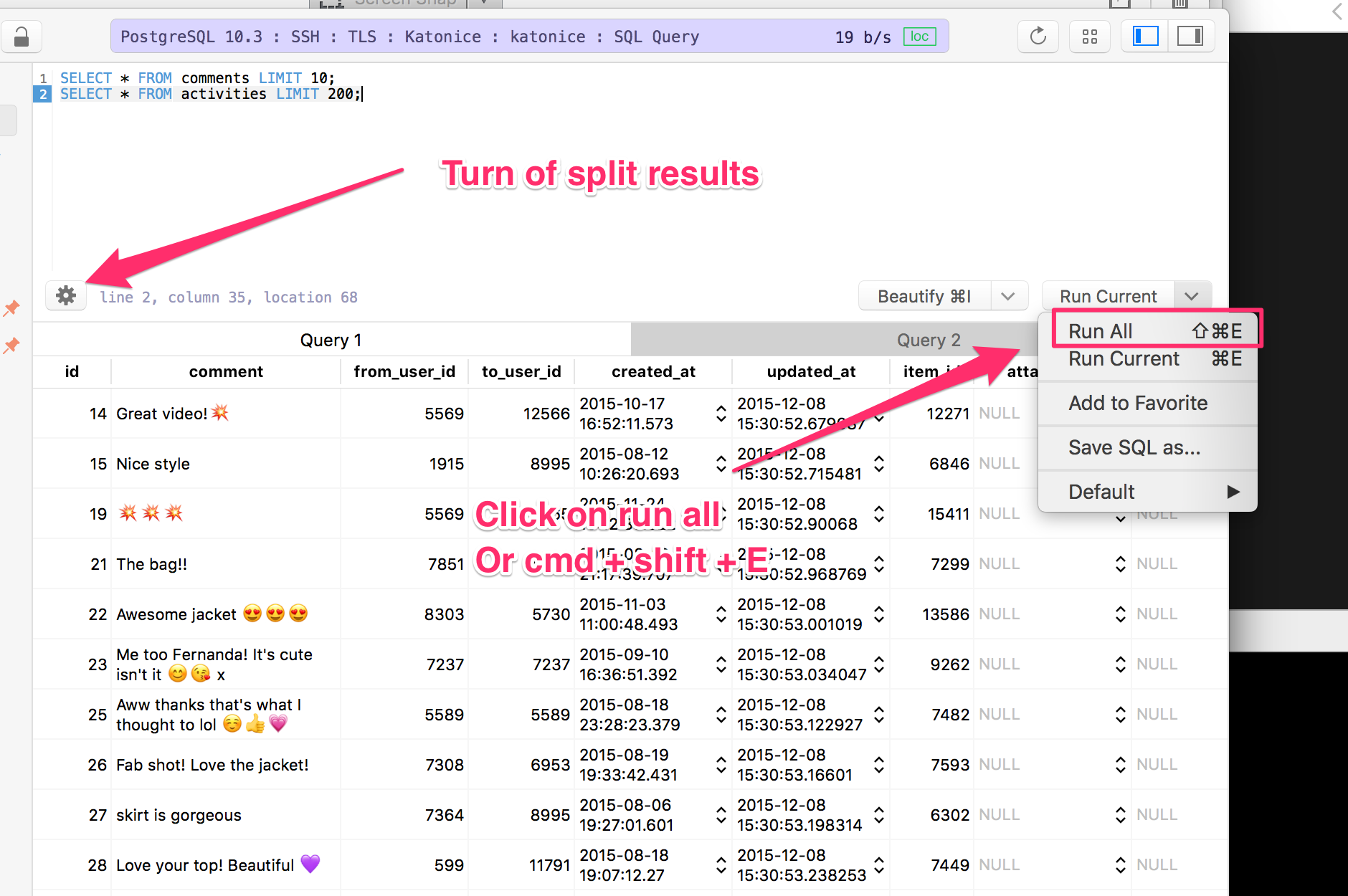 Default to "Run Current" instead of "Run All" · Issue #255 · TablePlus/TablePlus · GitHub
