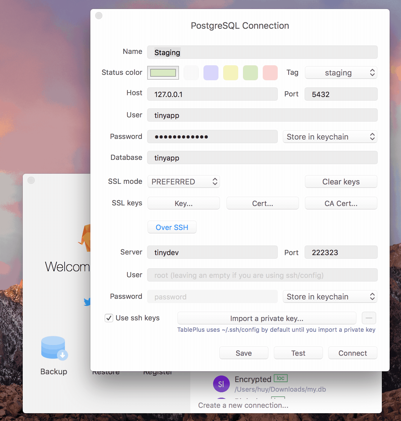 Inputs port 22 in SSH automatically · Issue #423 · TablePlus/TablePlus · GitHub