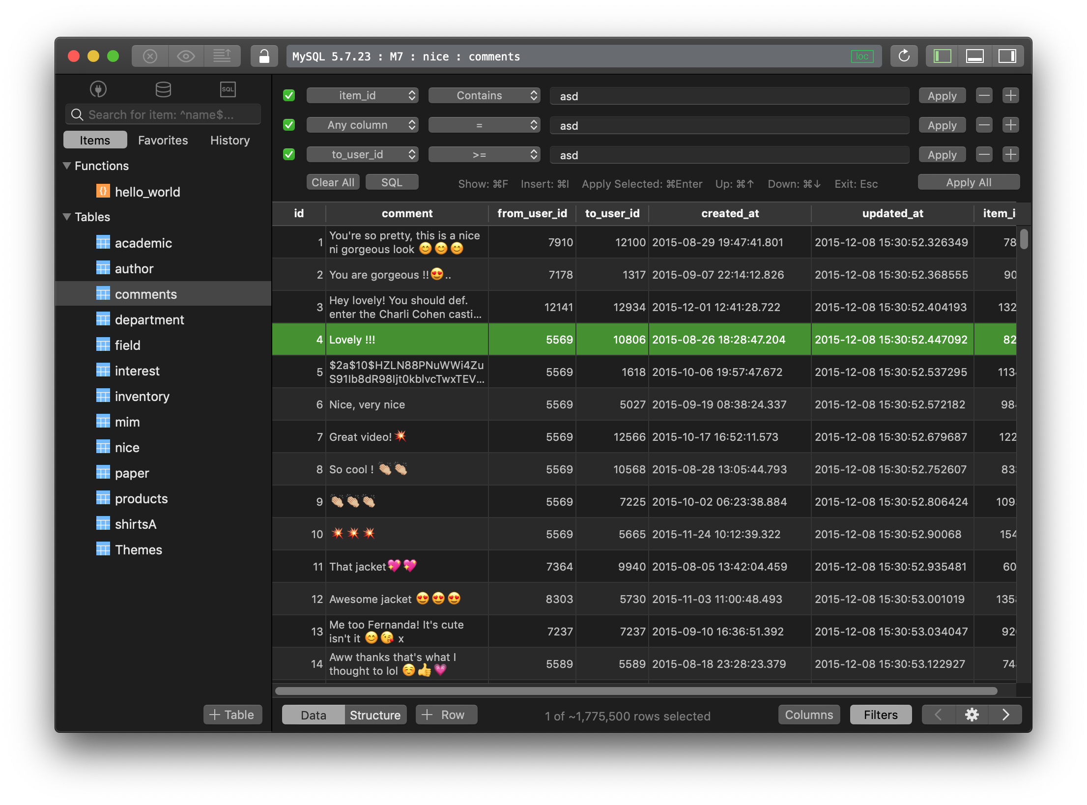 Feature Request: Allow option to default filtering to "Any Column" · Issue #722 · TablePlus ...