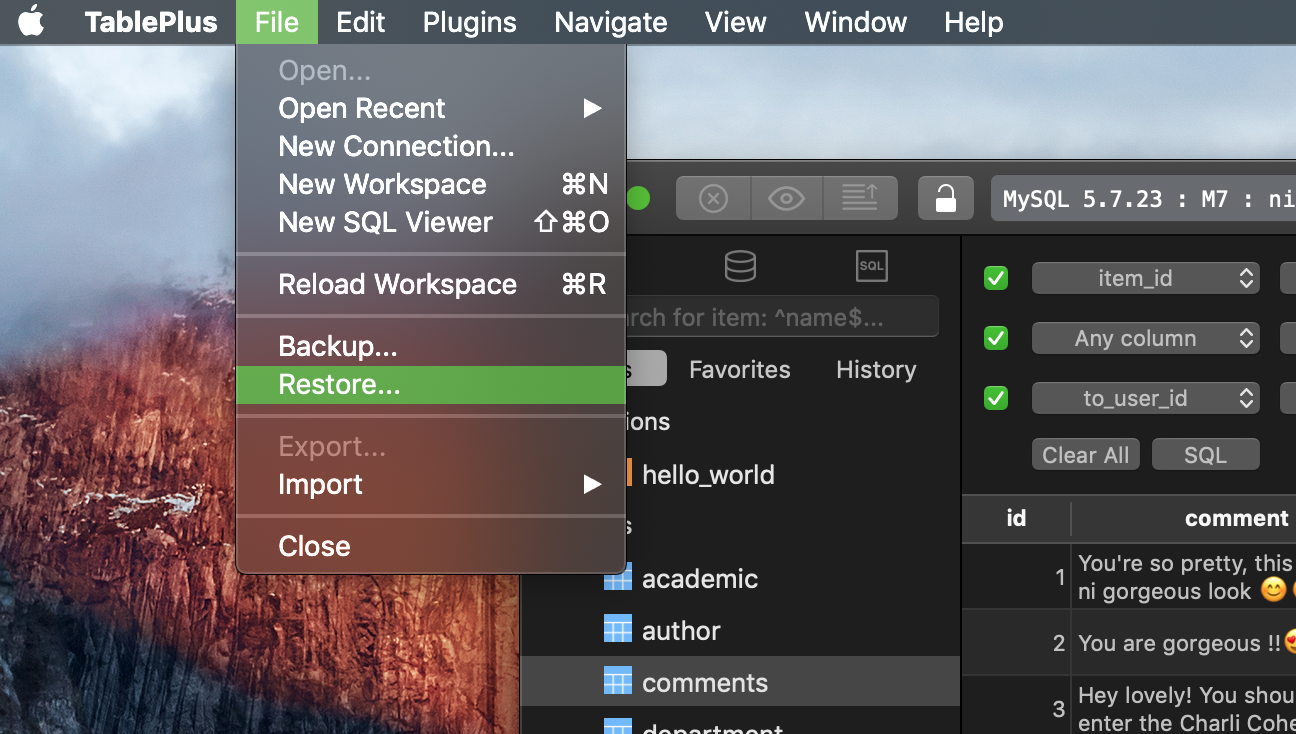 Feature Request: Import SQL dumps. · Issue #331 · TablePlus/TablePlus · GitHub