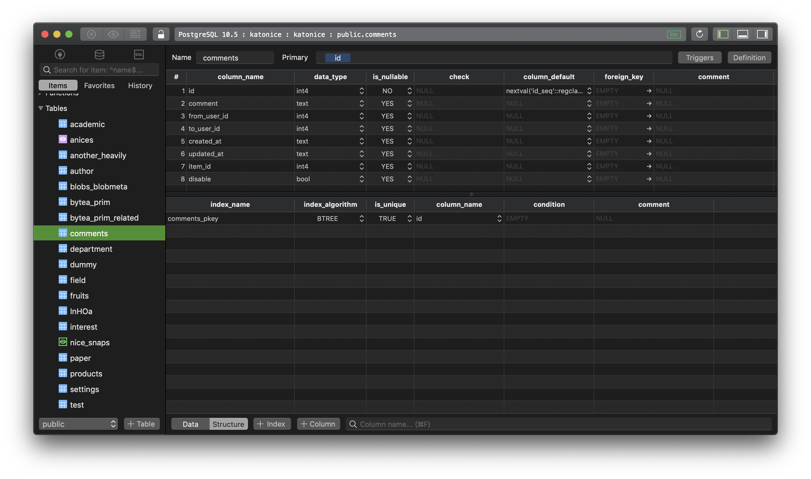 Index Manager? · Issue #795 · TablePlus/TablePlus · GitHub