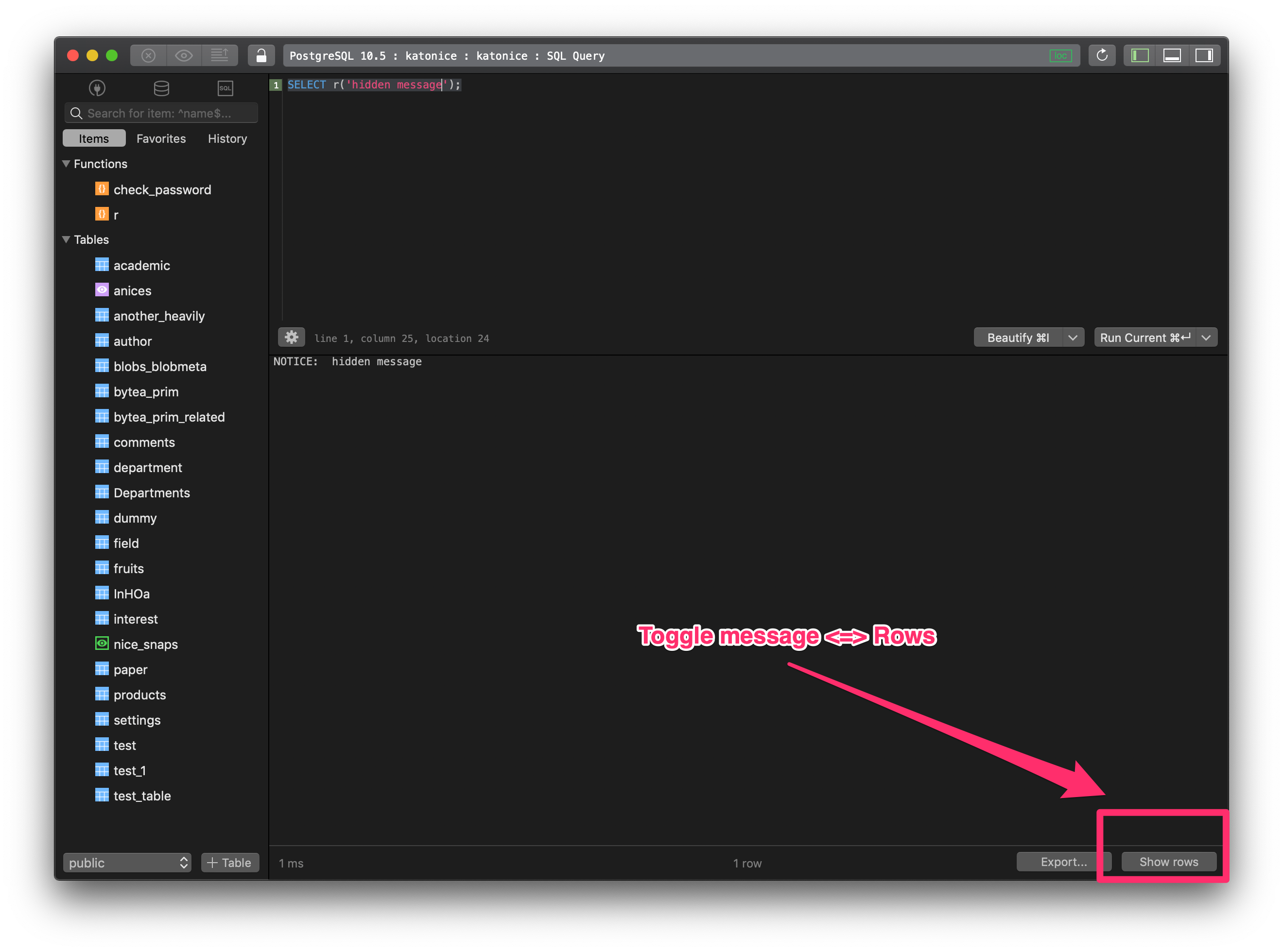 view error messages from queries · Issue #817 · TablePlus/TablePlus · GitHub