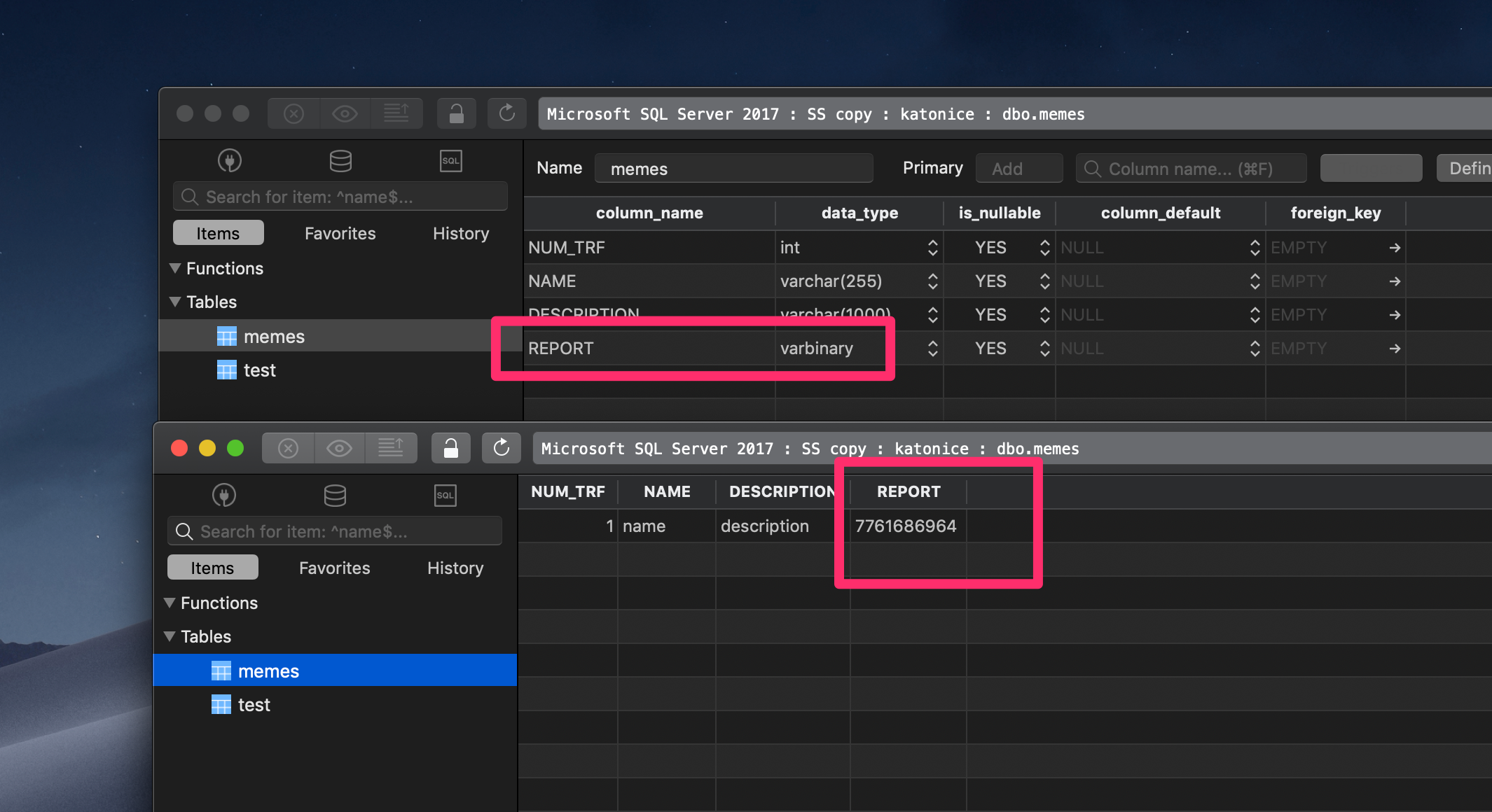 Mssql Varbinary Fields Cause Row Not To Display · Issue 1154