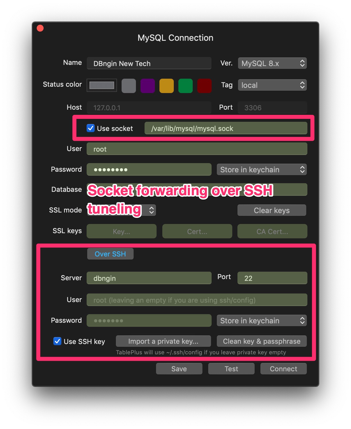 Feature Request: Support connecting to MySQL over SSH via remote's socket · Issue #1087 ...