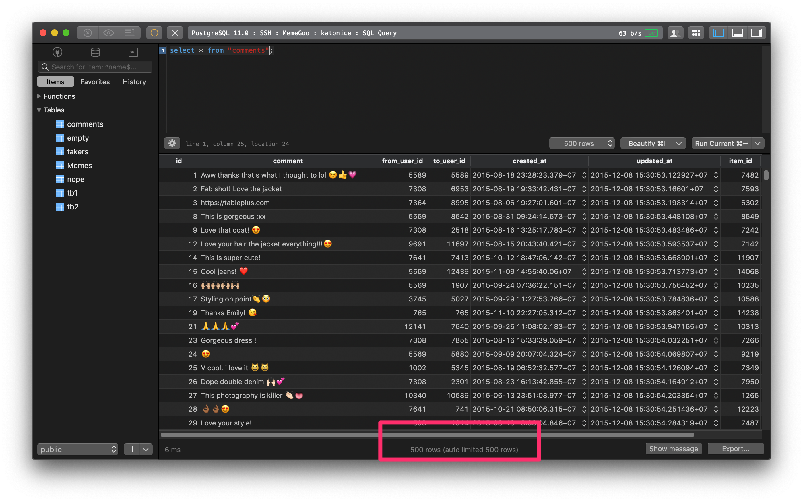 Feature Request: Limit indicator · Issue #1205 · TablePlus/TablePlus · GitHub