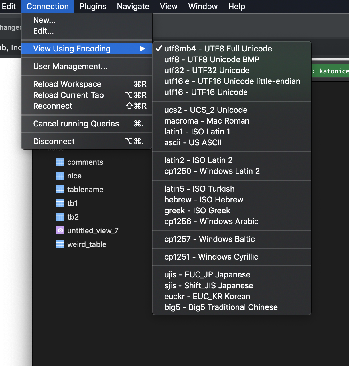 Emoji are changed to ???? · Issue #1219 · TablePlus/TablePlus · GitHub