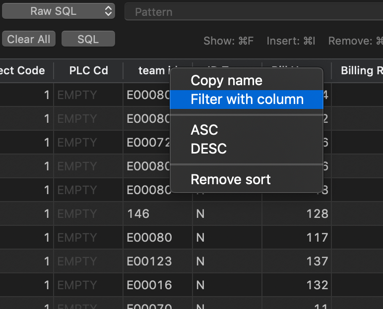 Be able to easily filter a column via right click · Issue #1371 ...