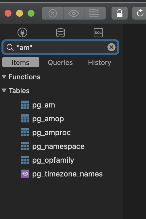 Option to restrict item filter to exact match · Issue #1608 · TablePlus/TablePlus · GitHub