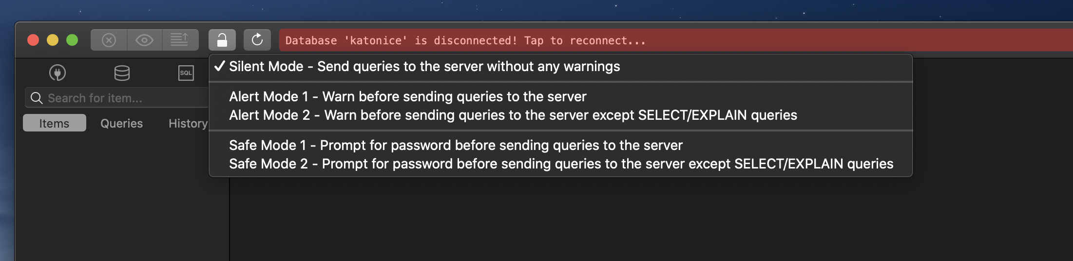 Feature request: Read only mode · Issue #1671 · TablePlus/TablePlus · GitHub
