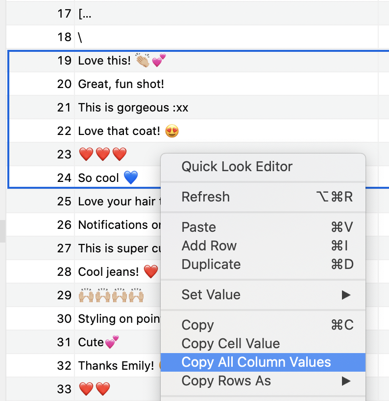 [Feature Request] Copy column · Issue #1834 · TablePlus/TablePlus · GitHub
