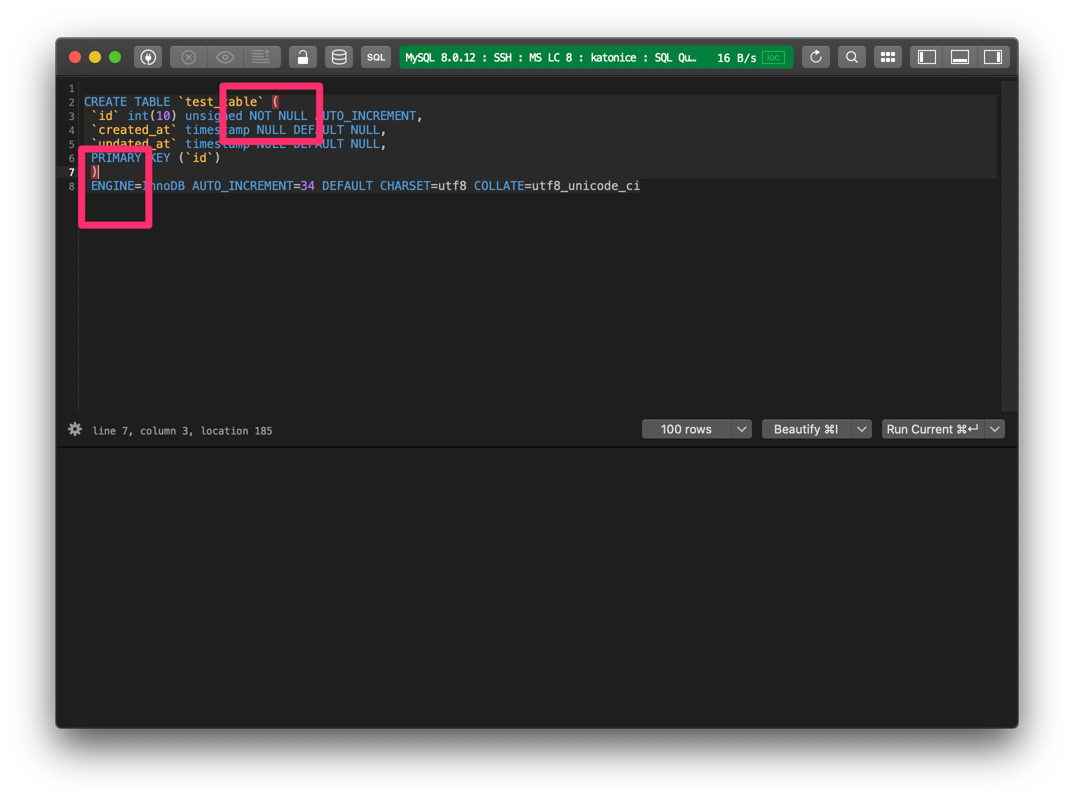 highlight matching parentheses · Issue #1202 · TablePlus/TablePlus · GitHub