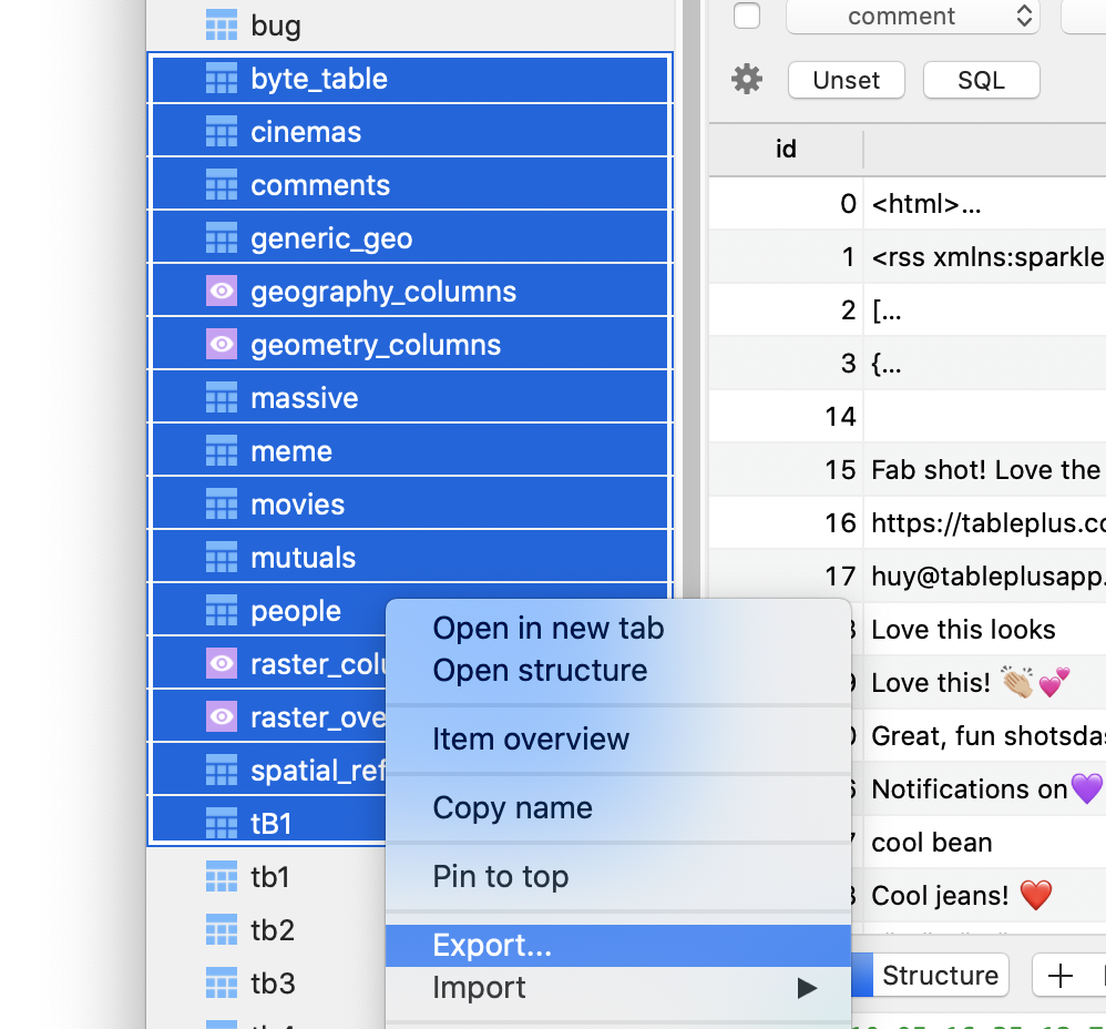 DB backup progress indicator. · Issue #2121 · TablePlus/TablePlus · GitHub