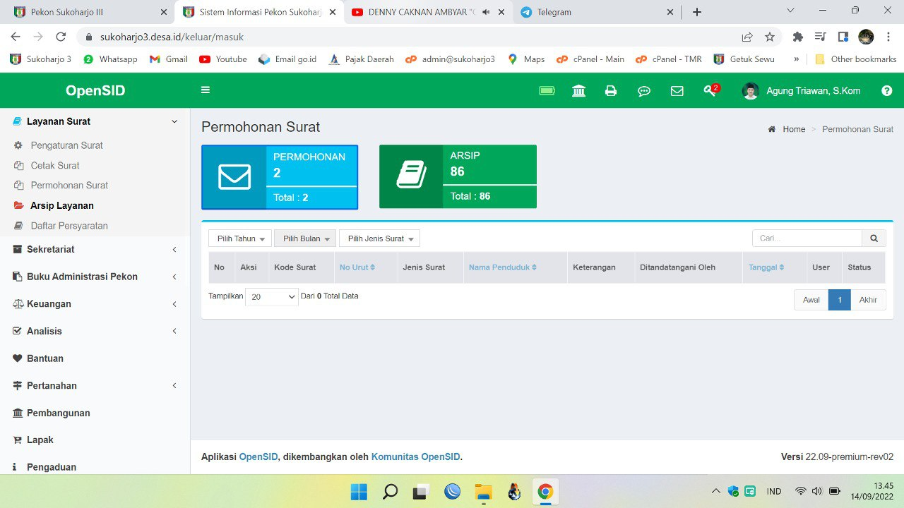 Bug/error: surat permohonan dan arsip tidak muncul di akun kades atau sekdes · Issue #5651 ...