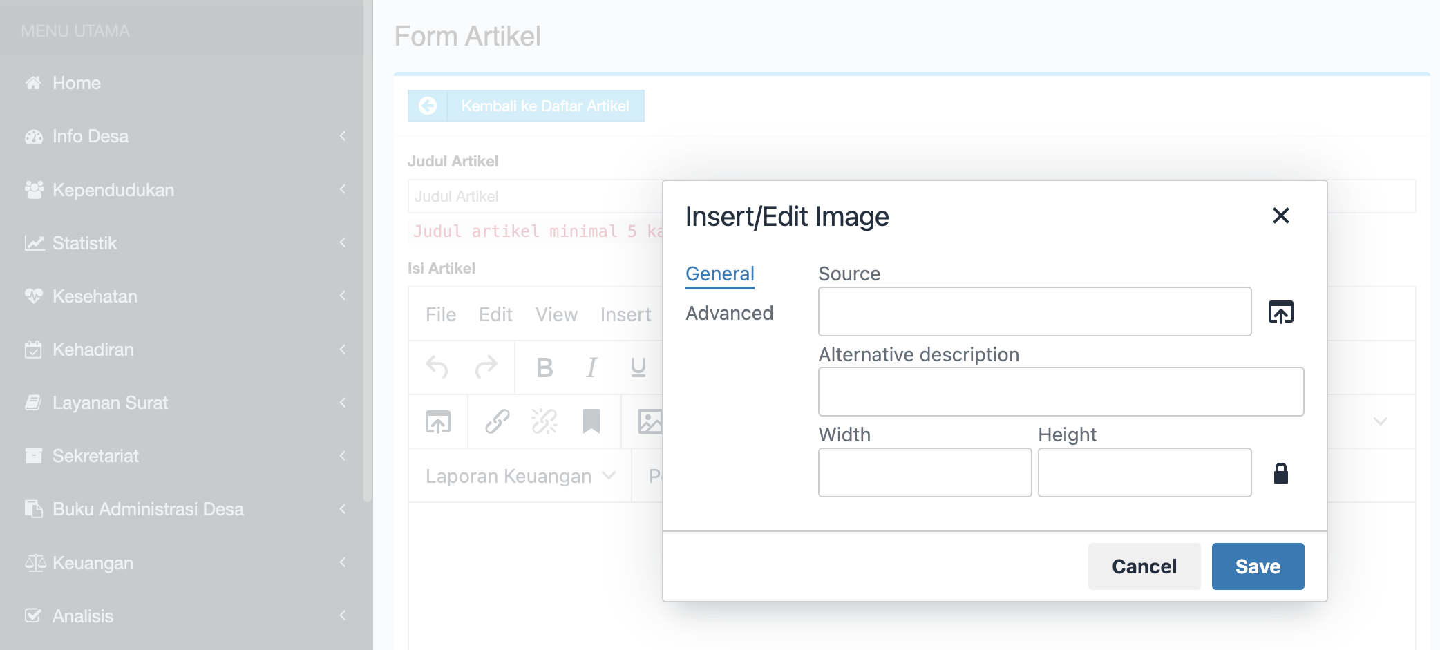 Bugerror Pending Upload Image Tertentu Di Dengan Filemanager · Issue 5724 · Opensidopensid