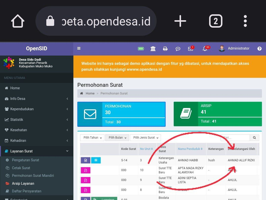 aparatur desa dihapus maka penandatanganan menjadi hilang · Issue #5728 · OpenSID/OpenSID · GitHub