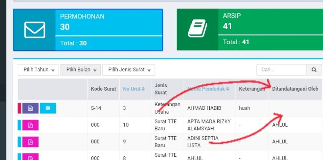 aparatur desa dihapus maka penandatanganan menjadi hilang · Issue #5728 · OpenSID/OpenSID · GitHub
