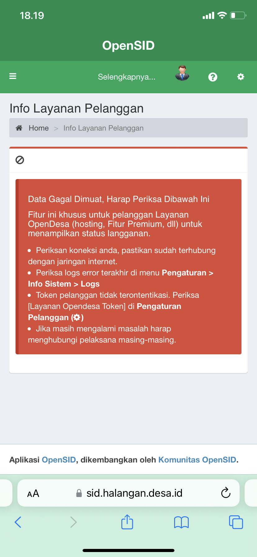 Bugerror Token Tidak Tersimpan Sedangkan Menu Bisa Di Akses · Issue 5924 · Opensidopensid 