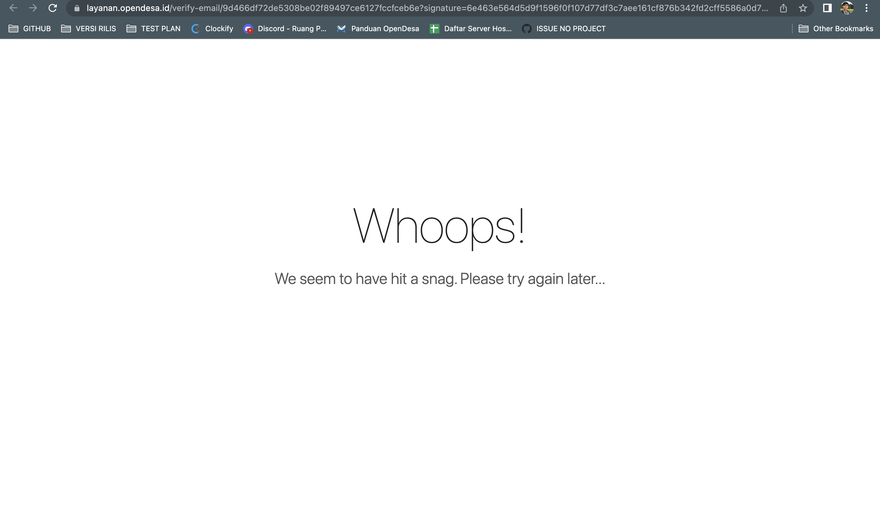 Bug/error: link dari email pendaftaran kerja sama muncul pesan whoops · Issue #6005 · OpenSID ...