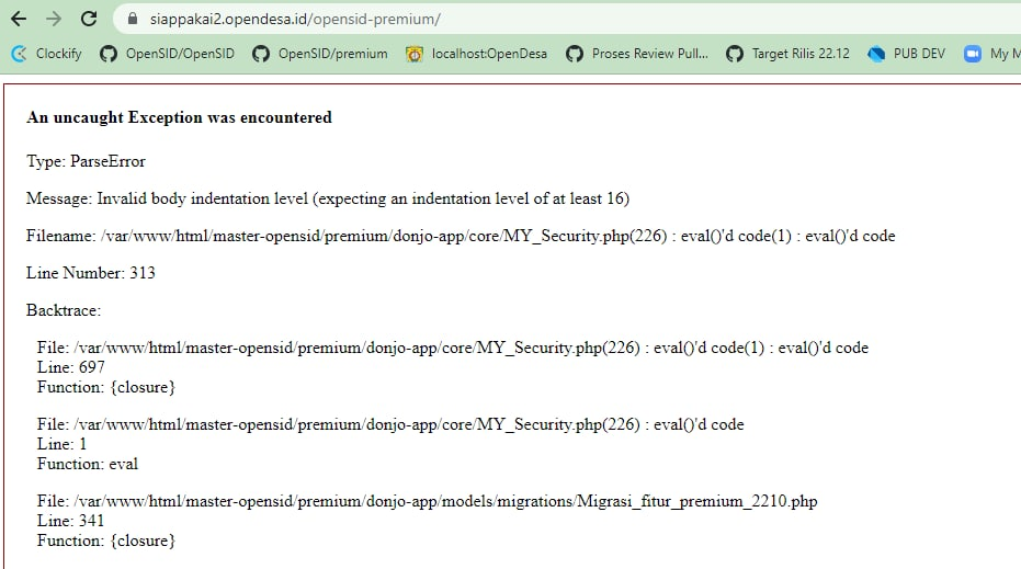Bug/error: install opensid siap pakai di v22.11-premium-rev02 · Issue #6013 · OpenSID/OpenSID ...