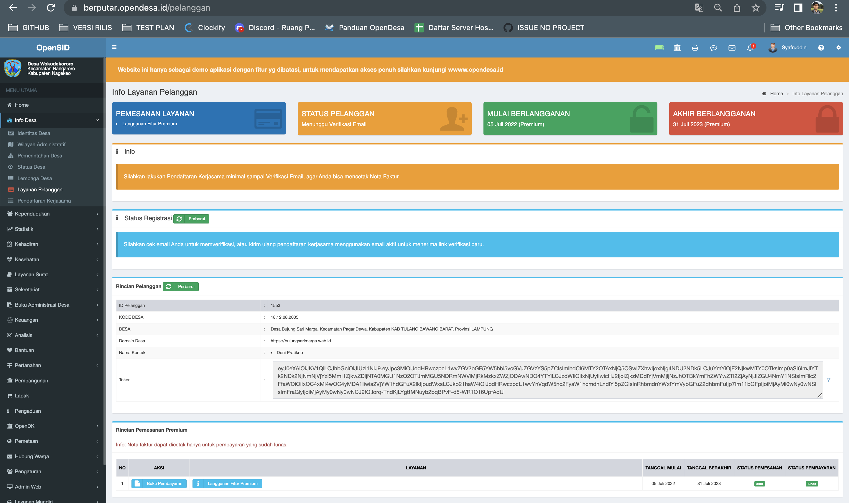 Bug/error: sembunyikan halaman berlangganan pada mode demo · Issue #6025 · OpenSID/OpenSID · GitHub