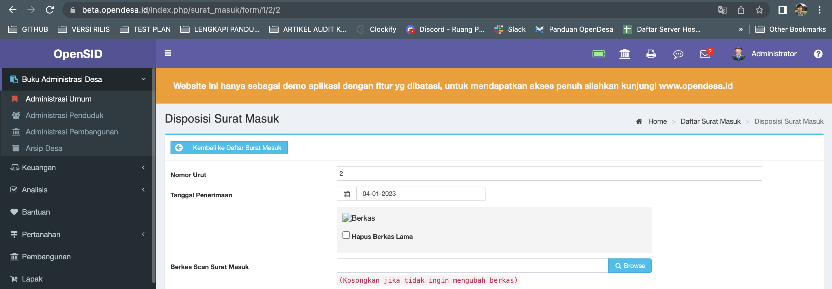 Bugerror Icon Image Kosong Pada Lampiran Buku Agenda Surat Masuk · Issue 6179 · Opensid