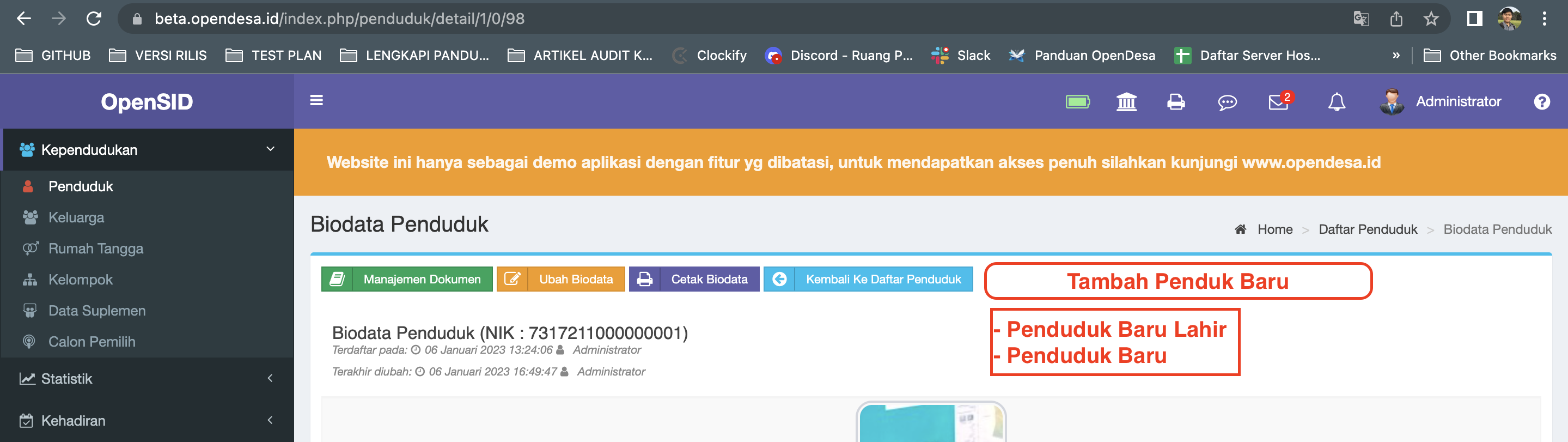 Permintaan fitur: Permudah Tombol Tambah Penduduk · Issue #6188 · OpenSID/OpenSID · GitHub