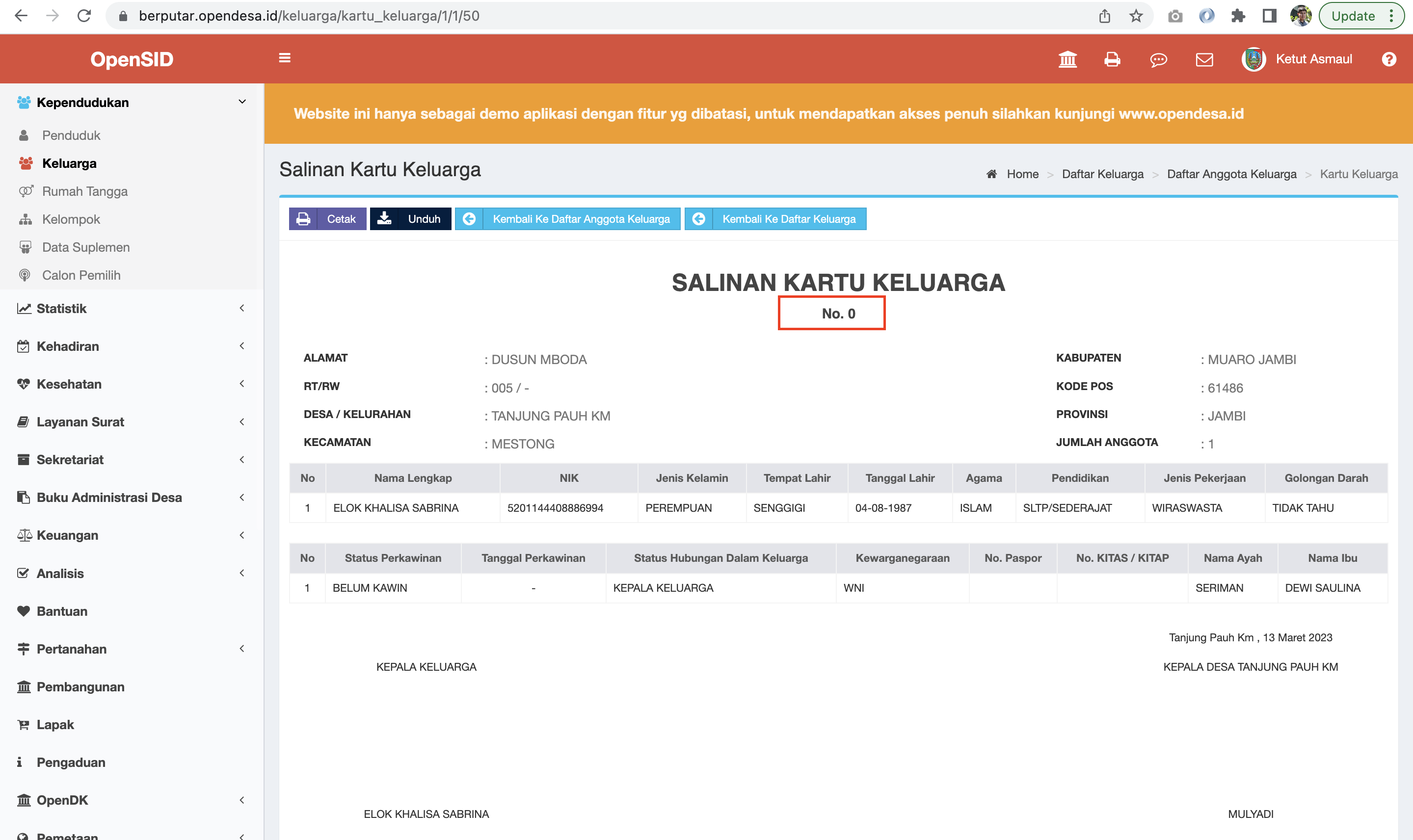 Bug/error: nomor kk sementara menampikan 0 saja · Issue #6499 · OpenSID/OpenSID · GitHub