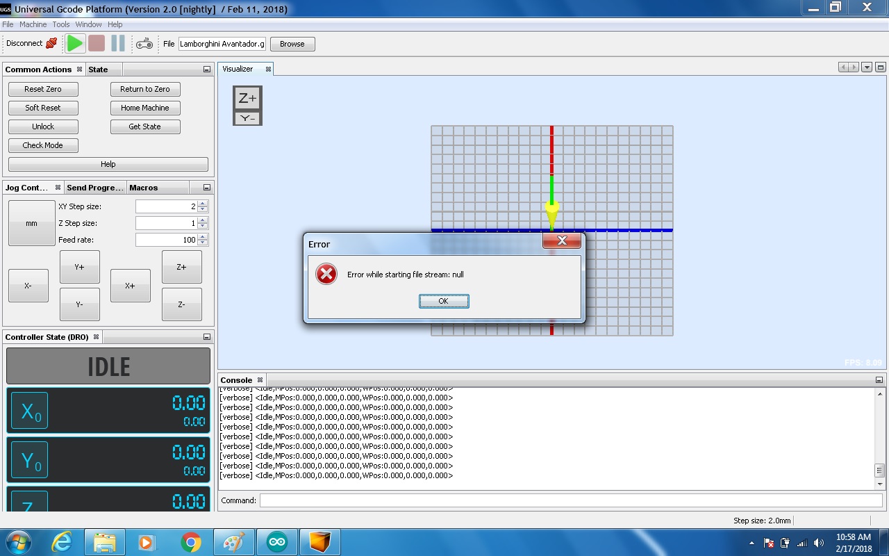 Error while starting file stream: null · Issue #223 · winder/Universal-G-Code-Sender · GitHub