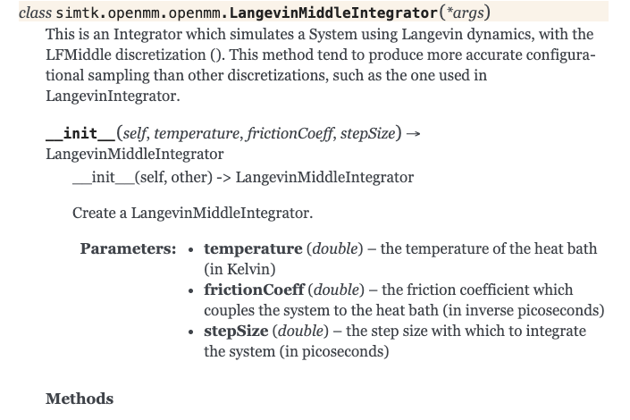 LangevinMiddleIntegrator docs incomplete · Issue #2832 · openmm/openmm · GitHub