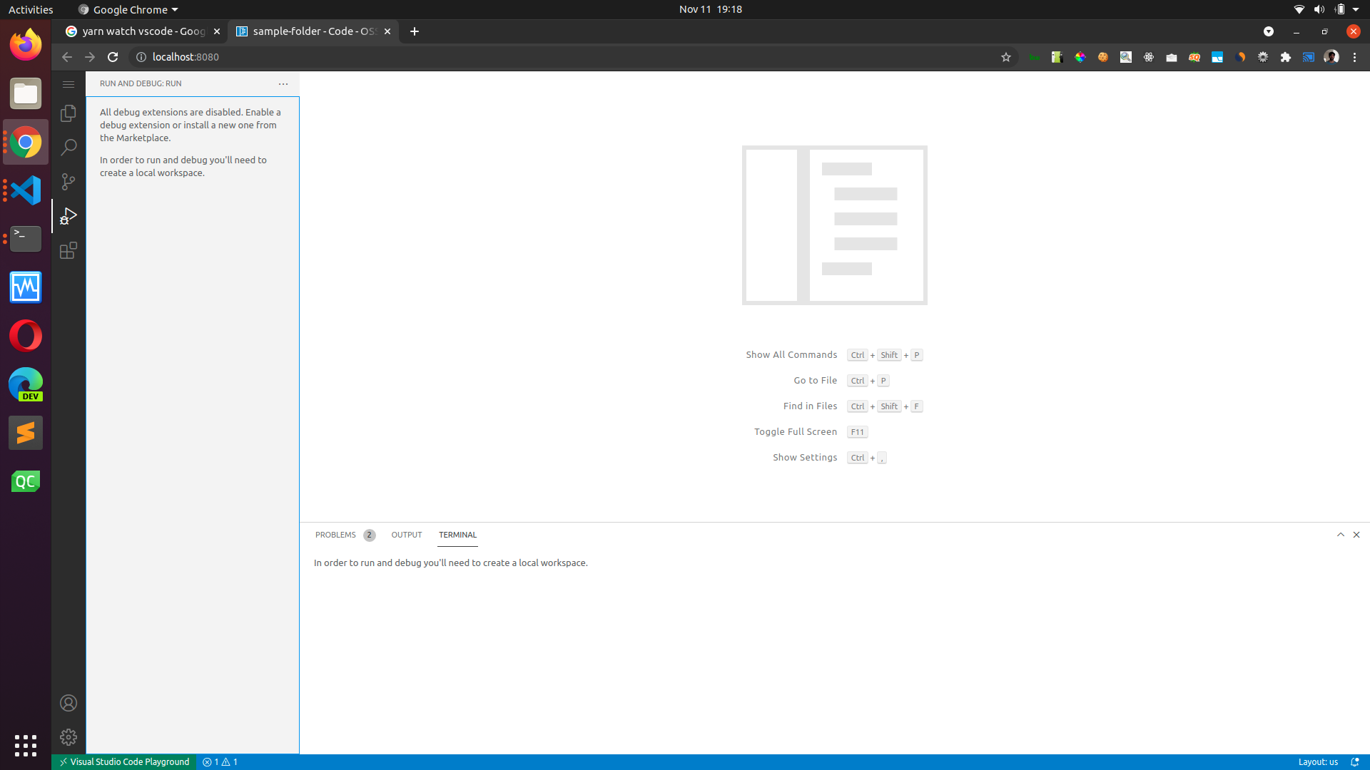 Vscode Web Showing Errornotification Create Workspace · Issue 136959 · Microsoftvscode · Github