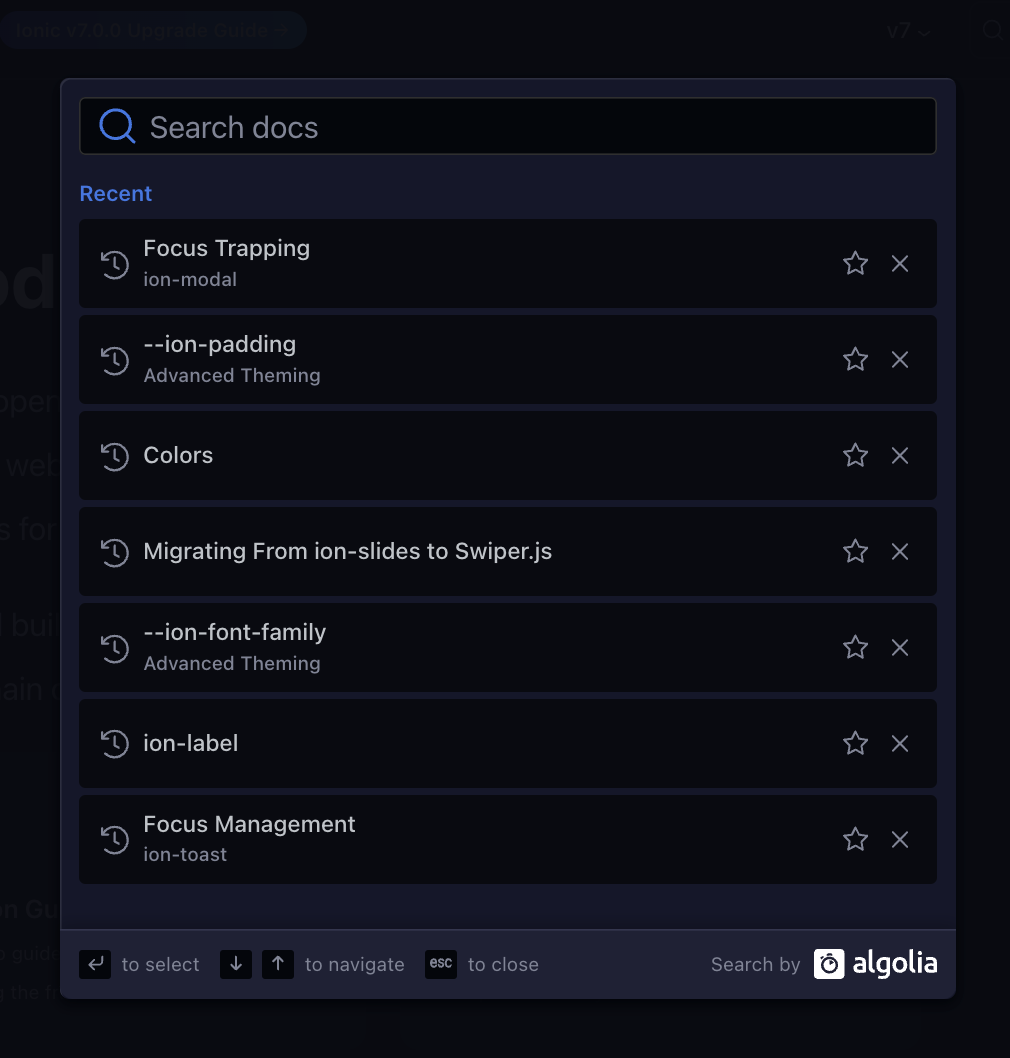 bug: starting a search with shortcut (⌘ + K) does not initiate with the input focused · Issue ...