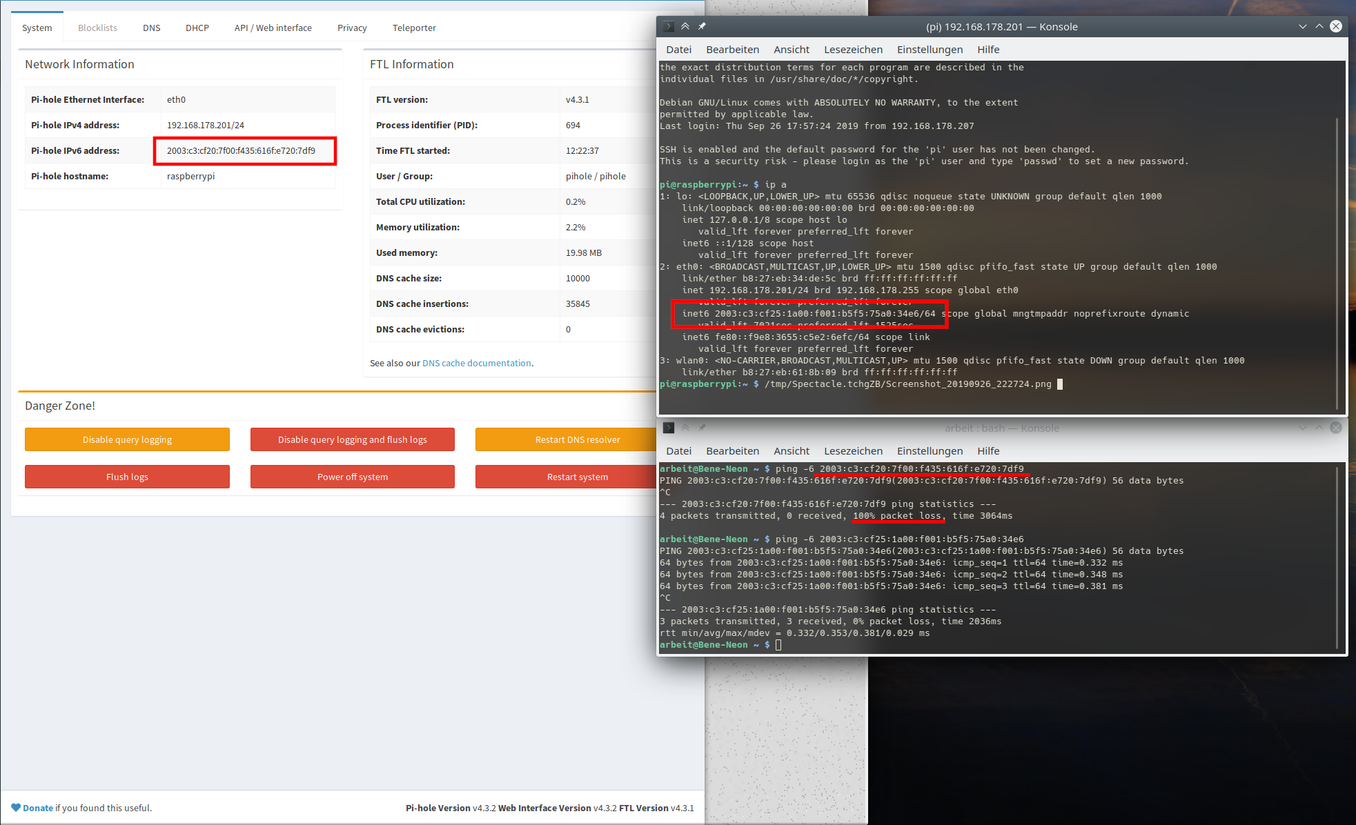 Pihole displaying wrong / outdated IPv6 in admin panel · Issue #1329 · pi-hole/pi-hole · GitHub