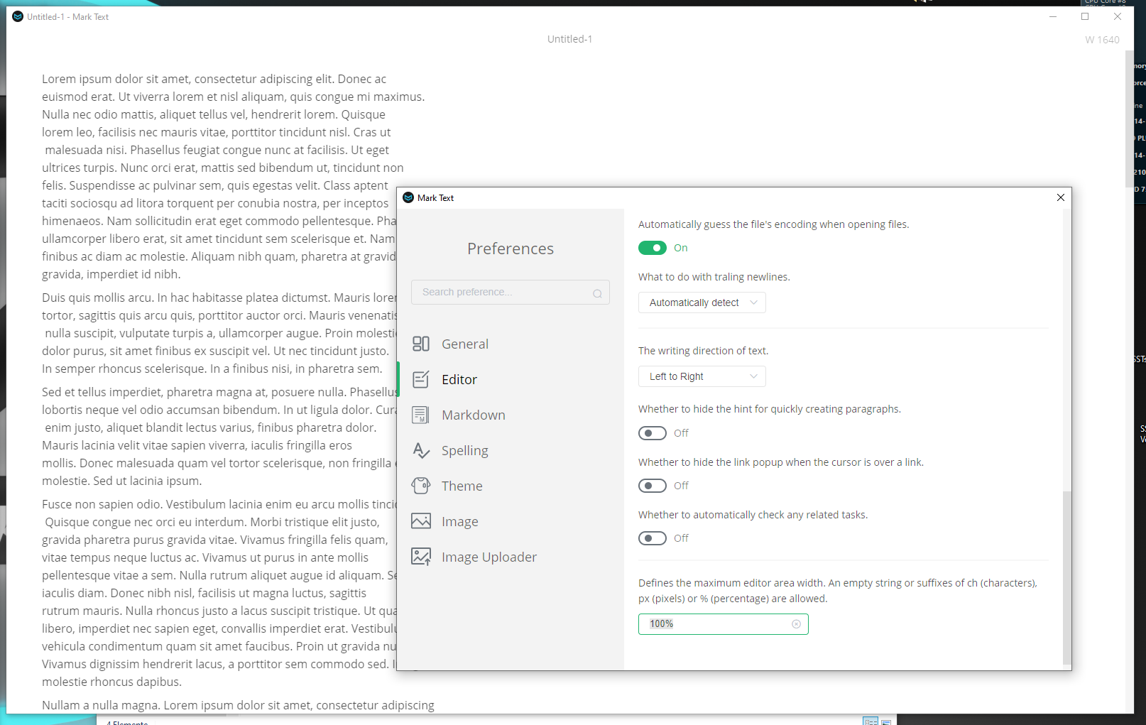 Marktext does not (always) utilize the available screen space when pasting text · Issue #2051 ...