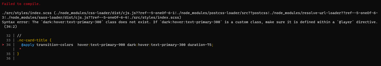 Custom class need to be declared inside layer directive · Issue #5989 · tailwindlabs/tailwindcss ...