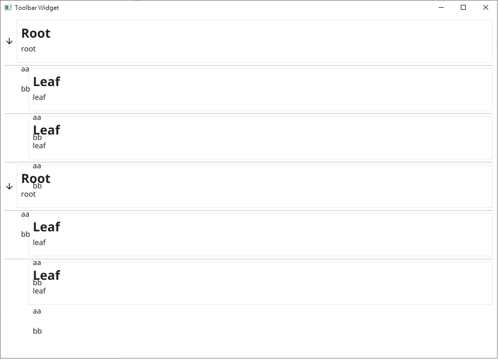 Tree widget does not render correctly (may caused by card widget does ...