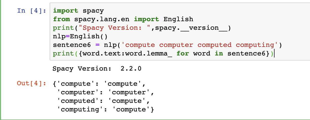 Lemmatization is not working properly in the new version of Spacy_2.2.4 ...