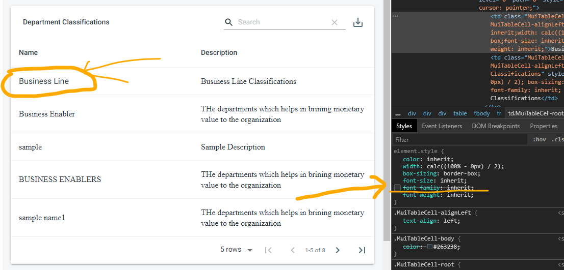 BUG: row font-family · Issue #2080 · mbrn/material-table · GitHub