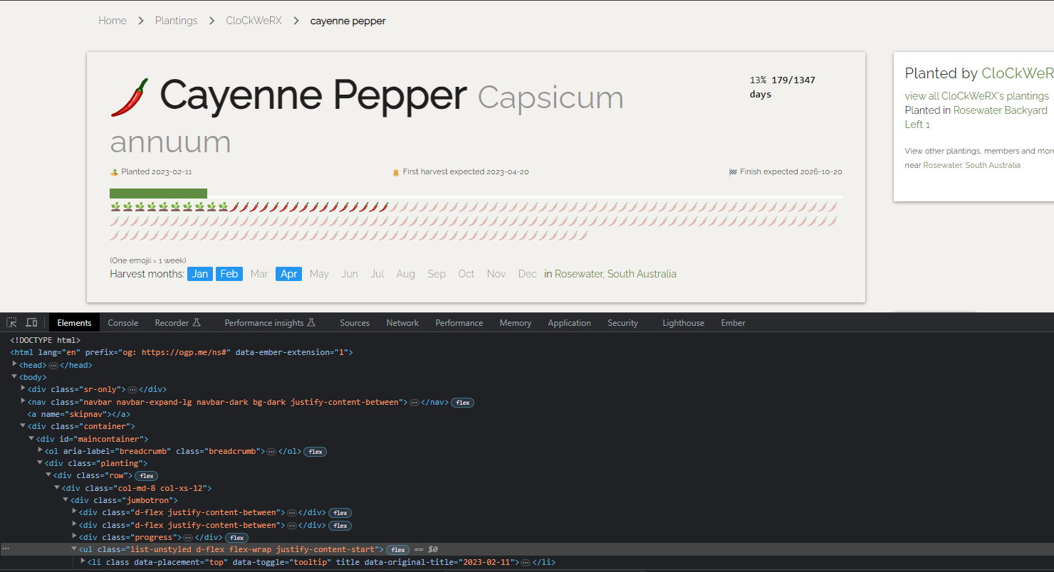 Plantings > Progress Meter for long lived crops · Issue #3406 · Growstuff/growstuff · GitHub