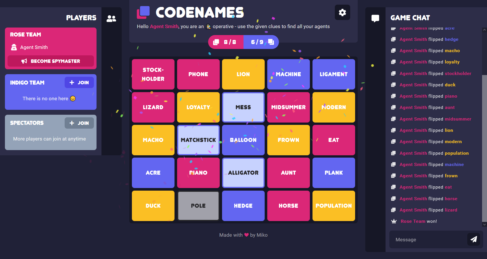 GitHub - mikolajmirko/codenames: Simple multiplayer game where you ...