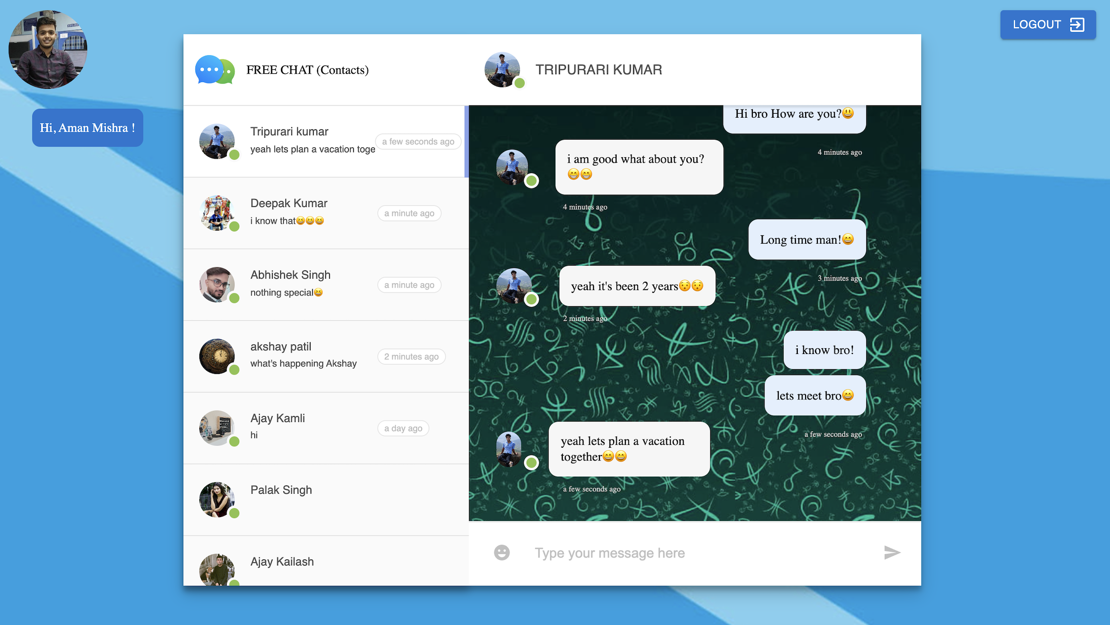 GitHub - Tripurari-kumar/My-messenger